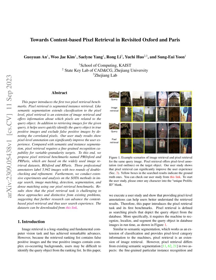 Towards Content-based Pixel Retrieval in Revisited Oxford and Paris | DeepAI