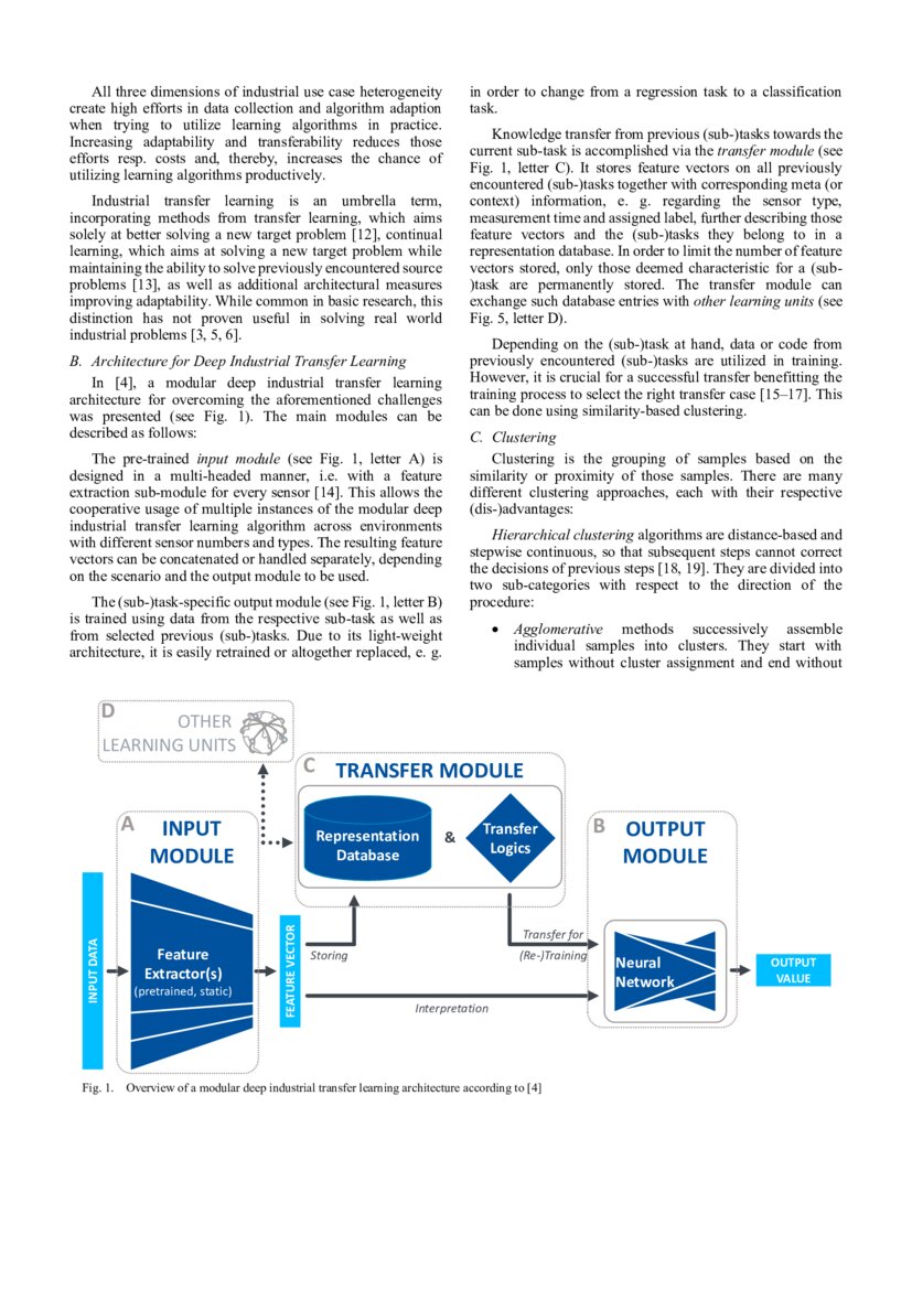 Towards Deep Industrial Transfer Learning: Clustering for Transfer Case ...