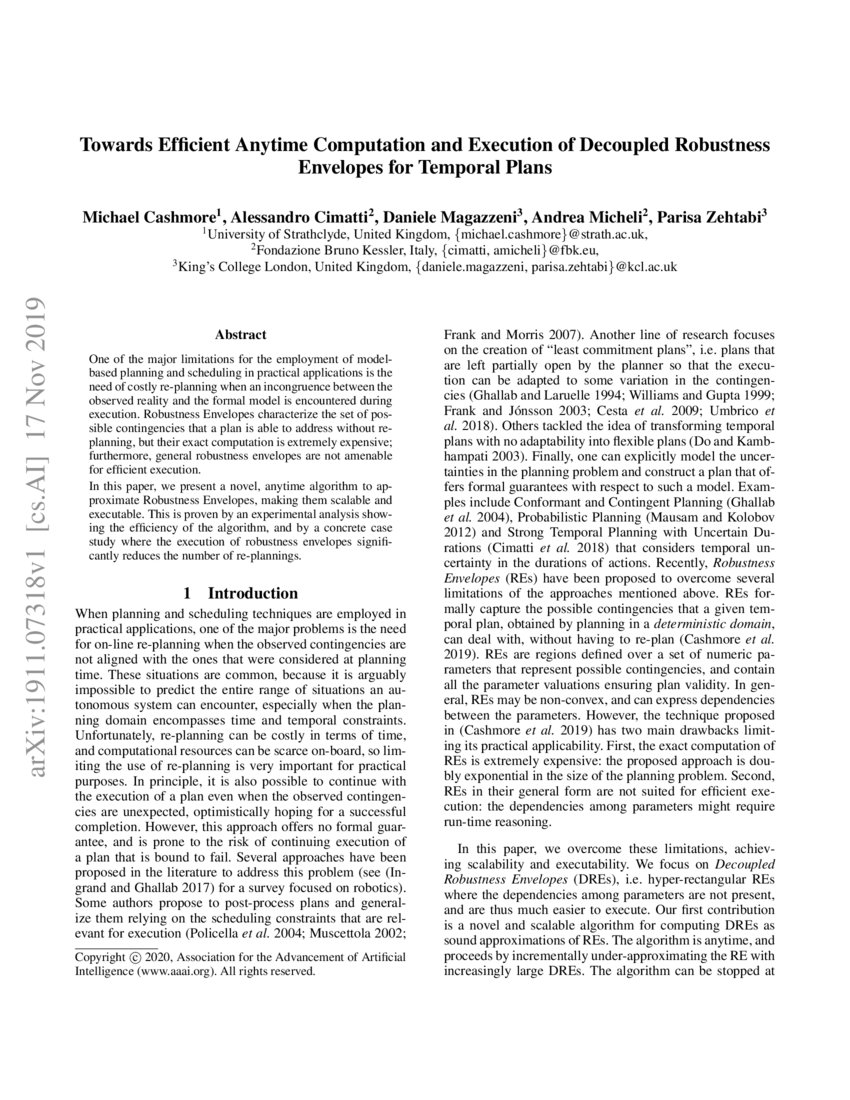 Towards Efficient Anytime Computation And Execution Of Decoupled 8265