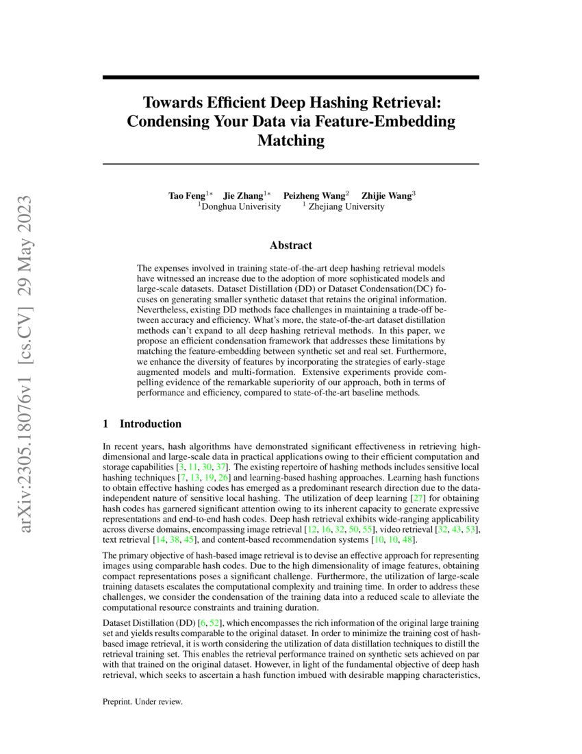 Towards Efficient Deep Hashing Retrieval Condensing Your Data Via Feature Embedding Matching