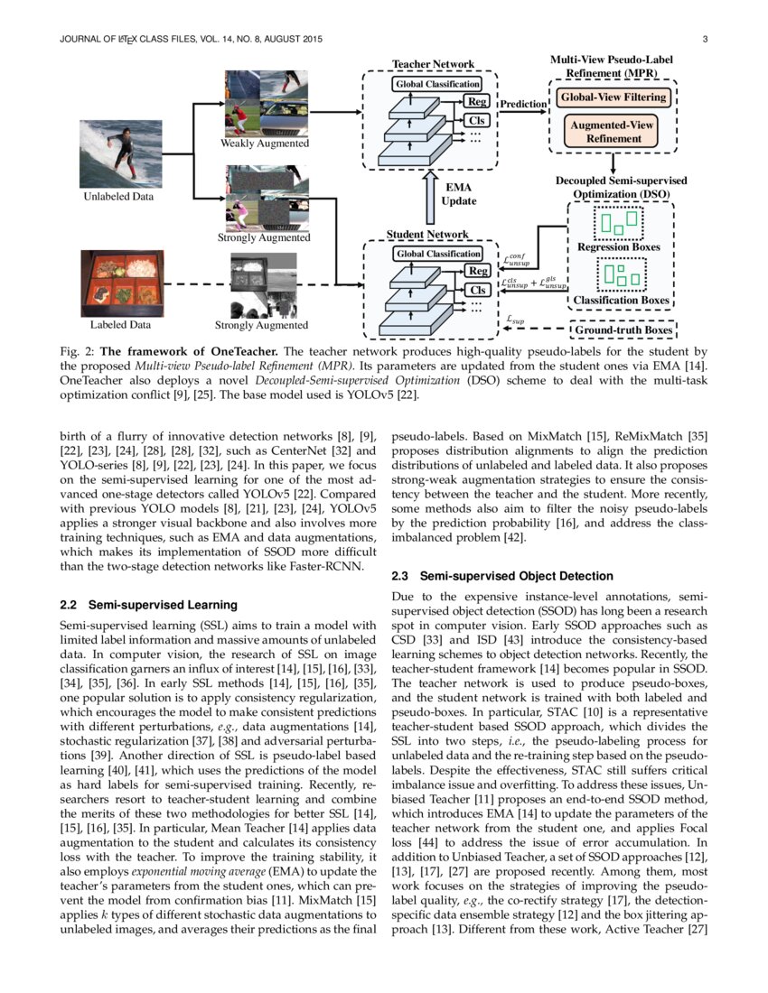 Towards End To End Semi Supervised Learning For One Stage Object