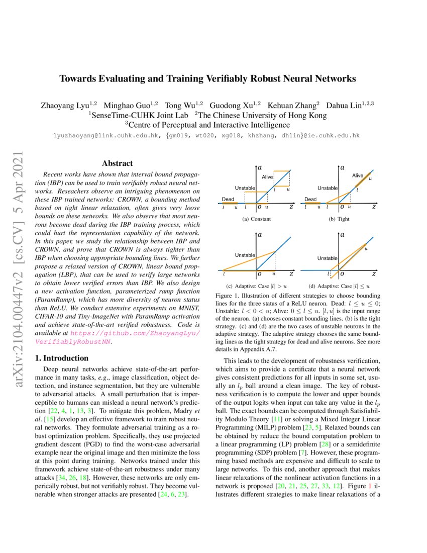 Towards Evaluating and Training Verifiably Robust Neural Networks | DeepAI Towards Evaluating and Training Verifiably Robust Neural Networks | DeepAI