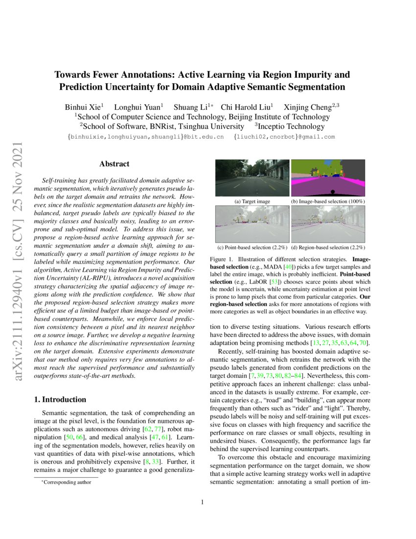 Towards Fewer Annotations Active Learning Via Region Impurity And