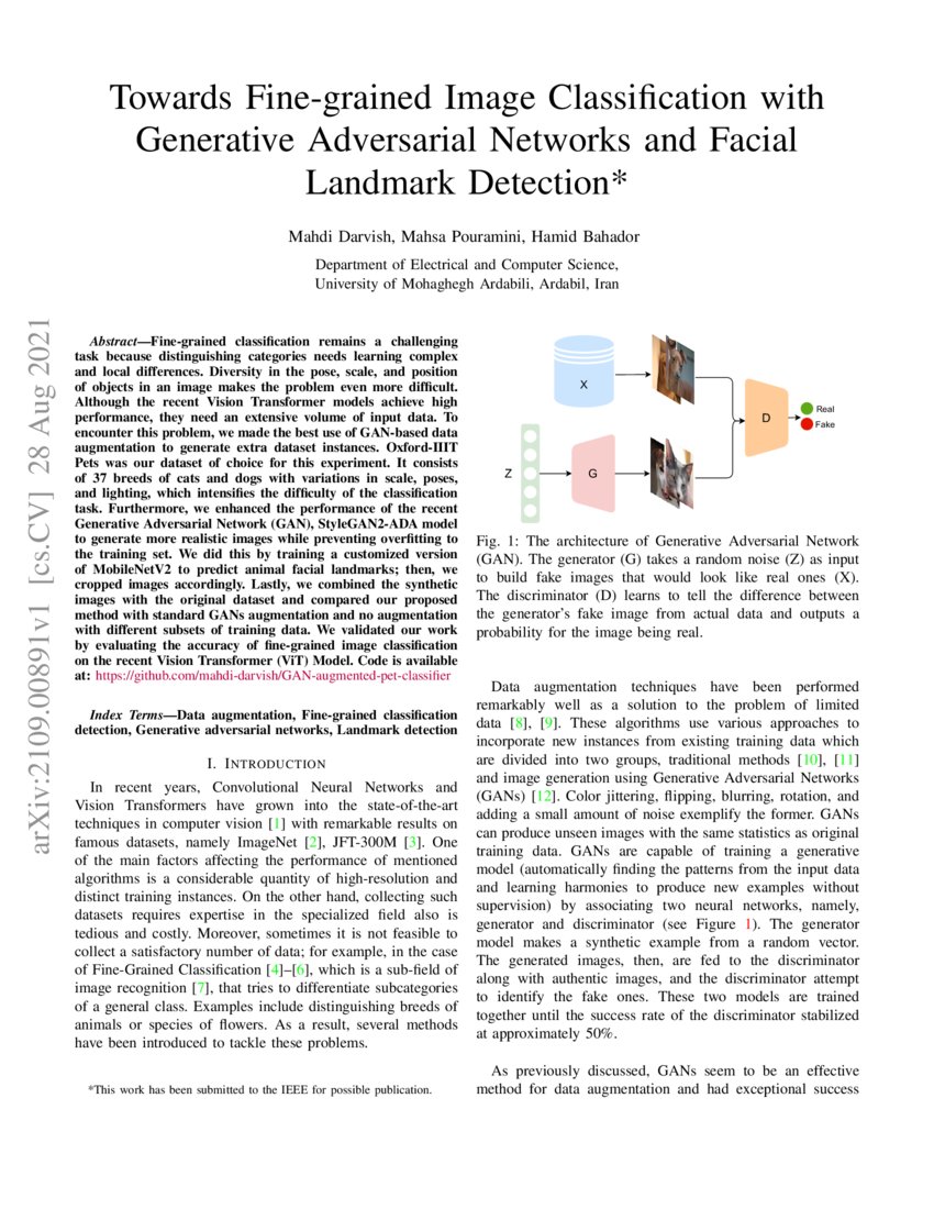 Towards Fine Grained Image Classification With Generative Adversarial