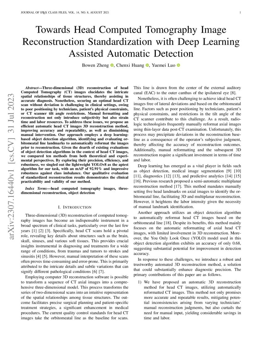 Towards Head Computed Tomography Image Reconstruction Standardization With Deep Learning