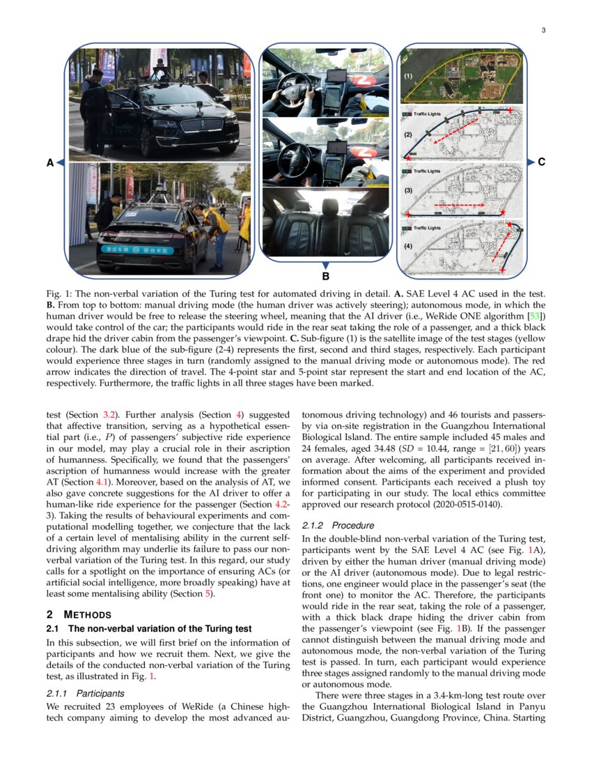 Towards human-compatible autonomous car: A study of non-verbal Turing ...