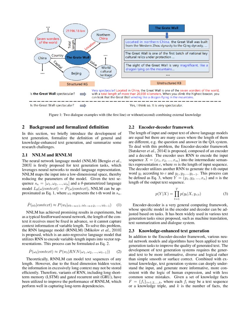 Towards information-rich, logical text generation with knowledge ...