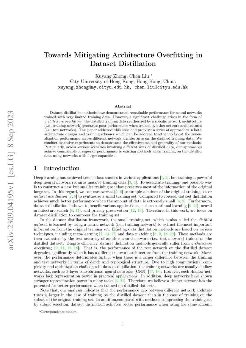 Towards Mitigating Architecture Overfitting in Dataset Distillation | DeepAI
