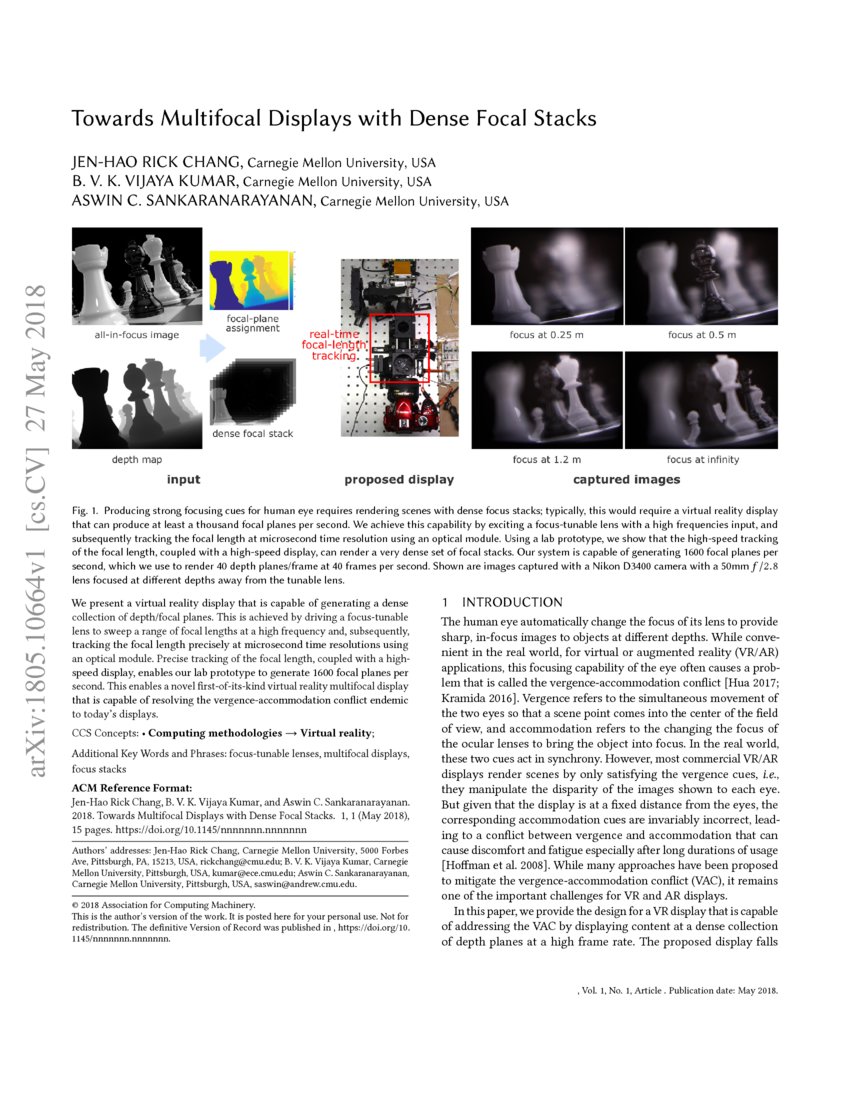 Towards Multifocal Displays with Dense Focal Stacks | DeepAI