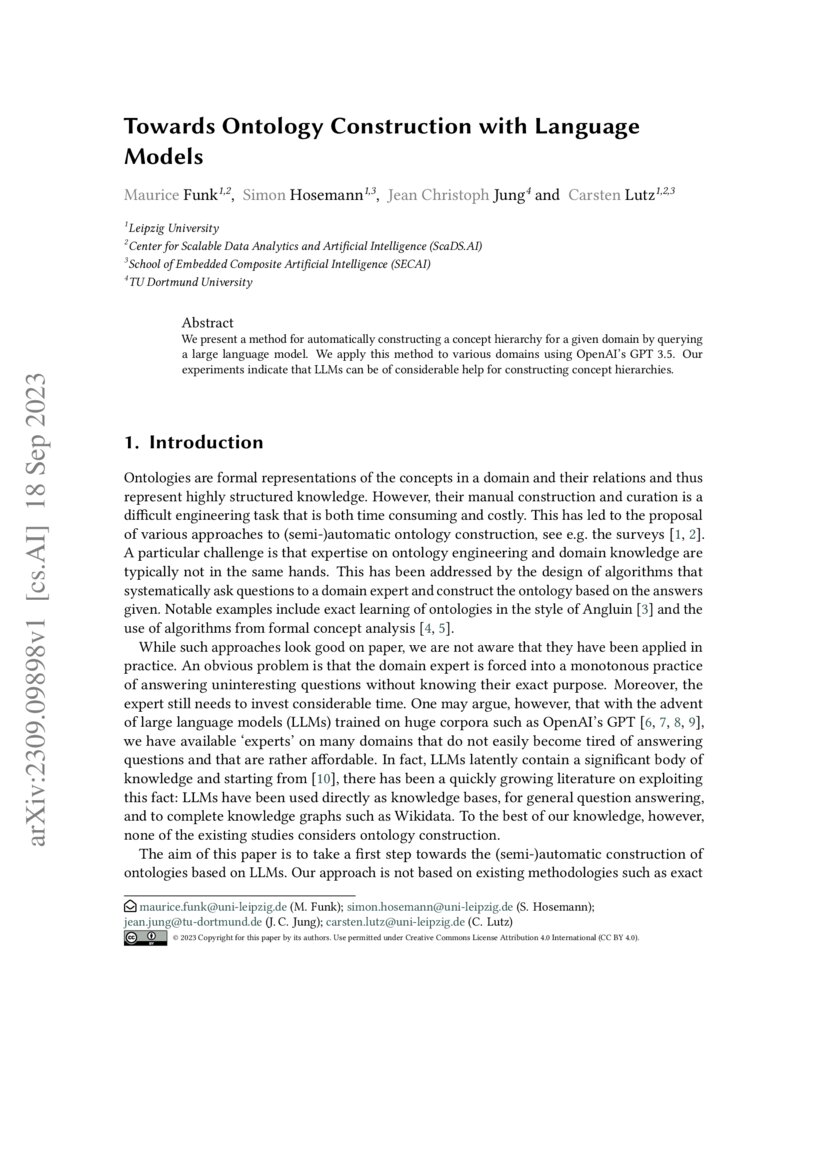 Towards Ontology Construction with Language Models | DeepAI Towards Ontology Construction with Language Models | DeepAI