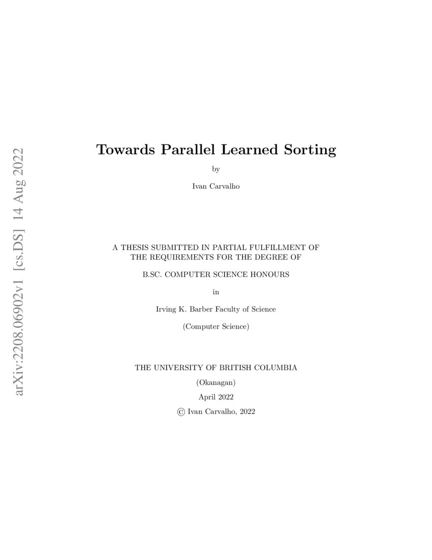 Towards Parallel Learned Sorting Deepai