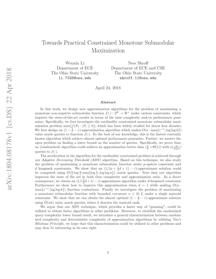 Towards Practical Constrained Monotone Submodular Maximization Deepai