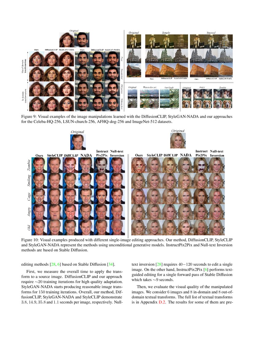 Towards Real Time Text Driven Image Manipulation With Unconditional