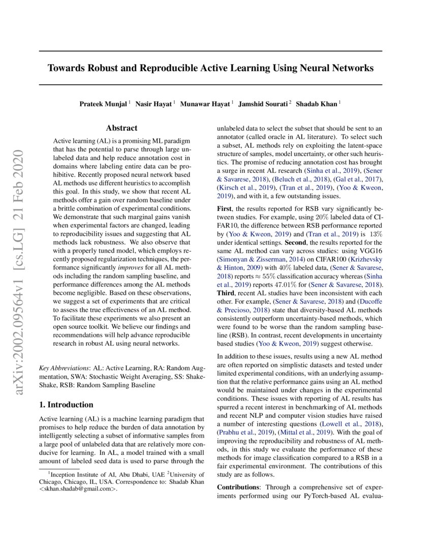 Towards Robust And Reproducible Active Learning Using Neural Networks