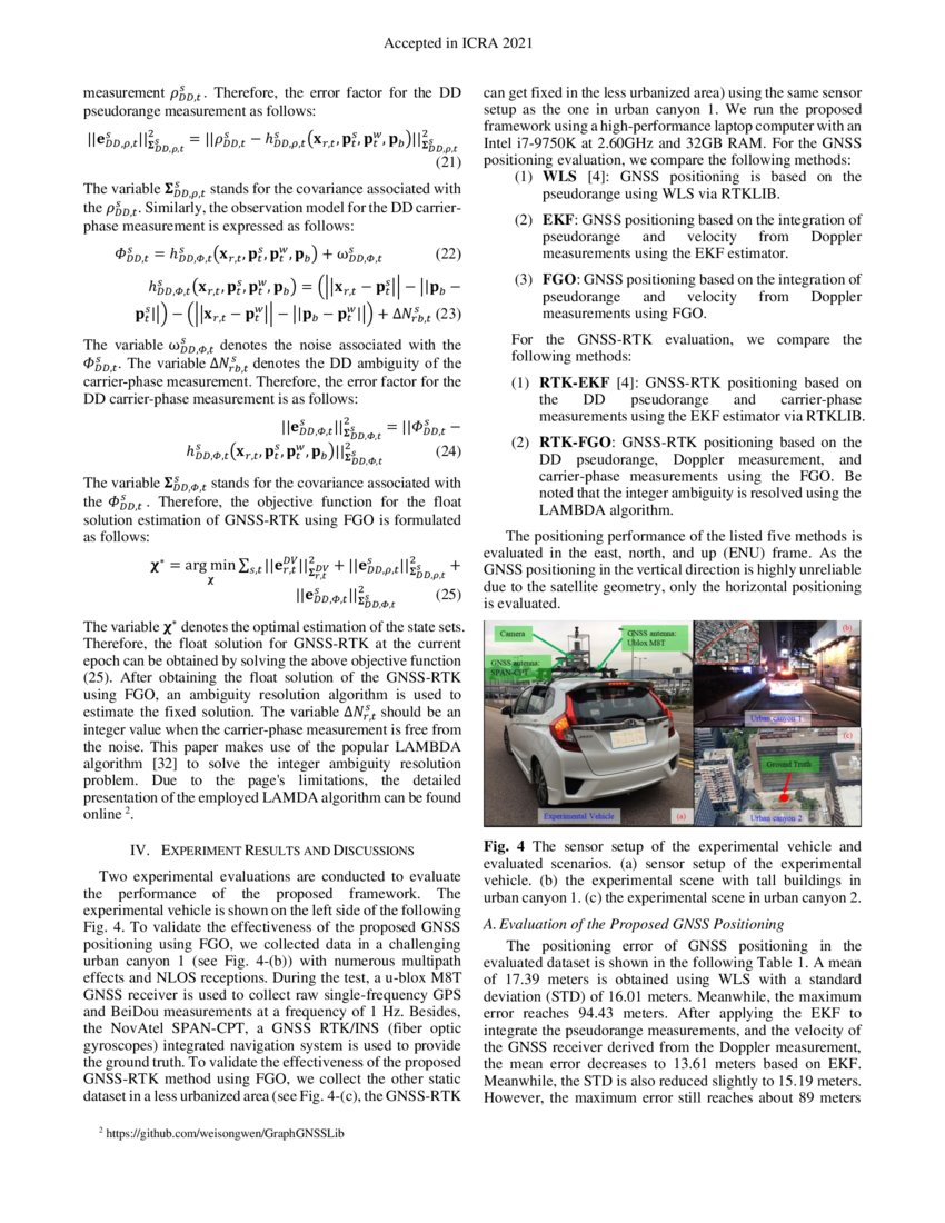Towards Robust Gnss Positioning And Real Time Kinematic Using Factor Graph Optimization Deepai