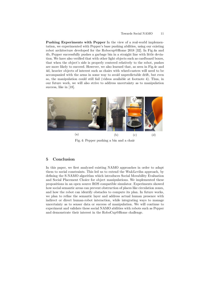 Towards S-NAMO: Socially-aware Navigation Among Movable Obstacles | DeepAI