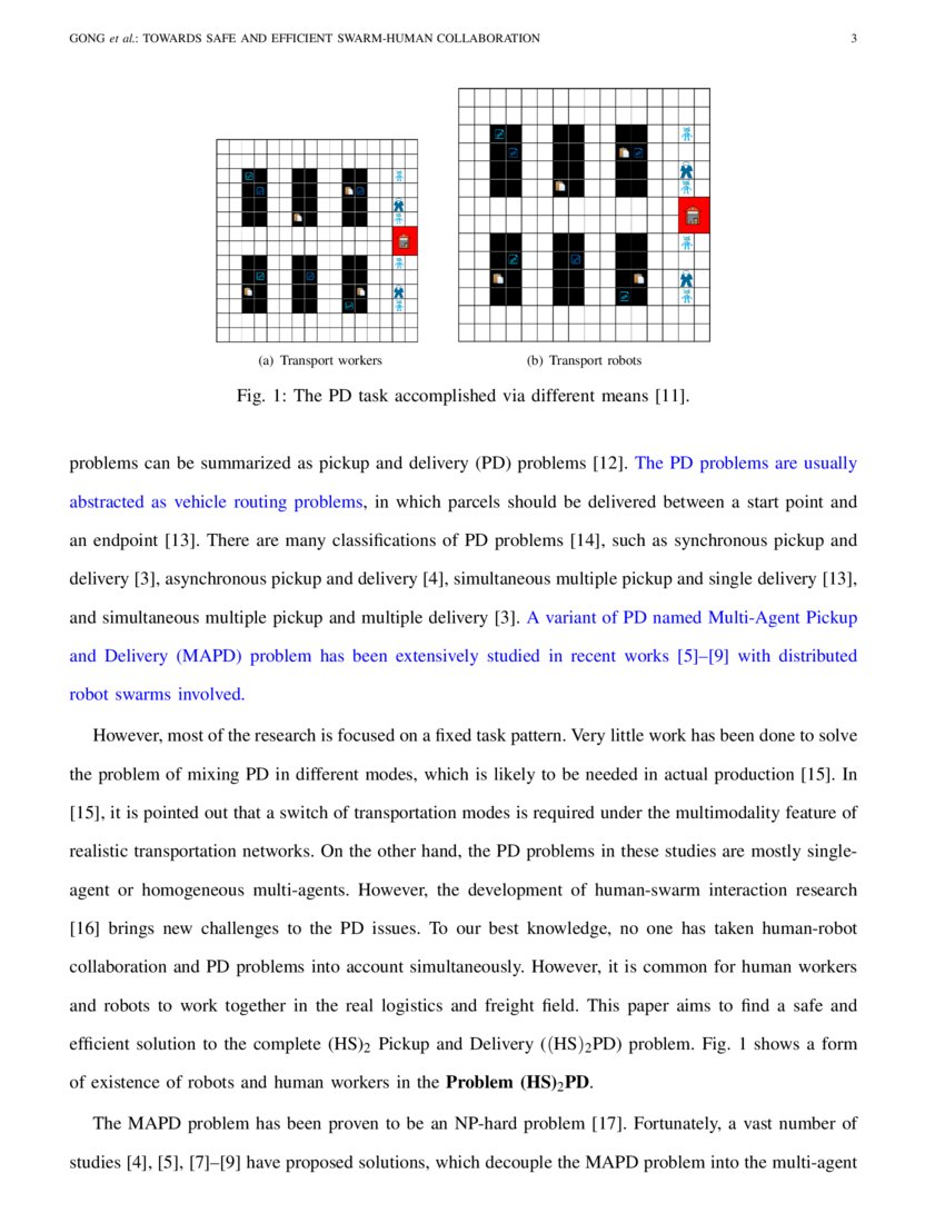 Towards Safe and Efficient Swarm-Human Collaboration: A Hierarchical Multi-Agent Pickup and ...