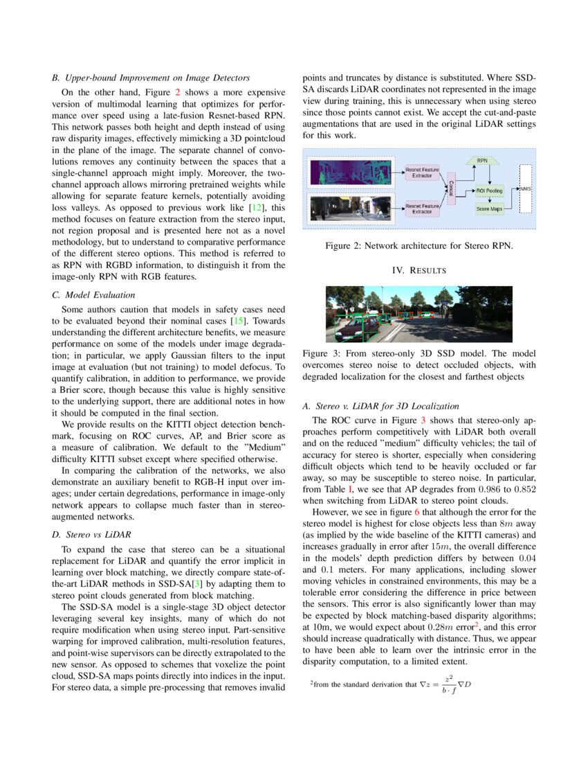 Towards Safe, Real-Time Systems: Stereo vs Images and LiDAR for 3D Object Detection | DeepAI