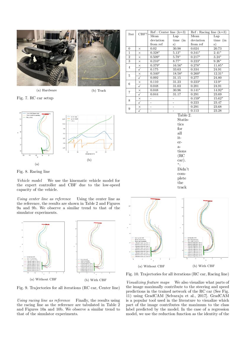 Towards Safety Assured End-to-End Vision-Based Control for Autonomous Racing | DeepAI