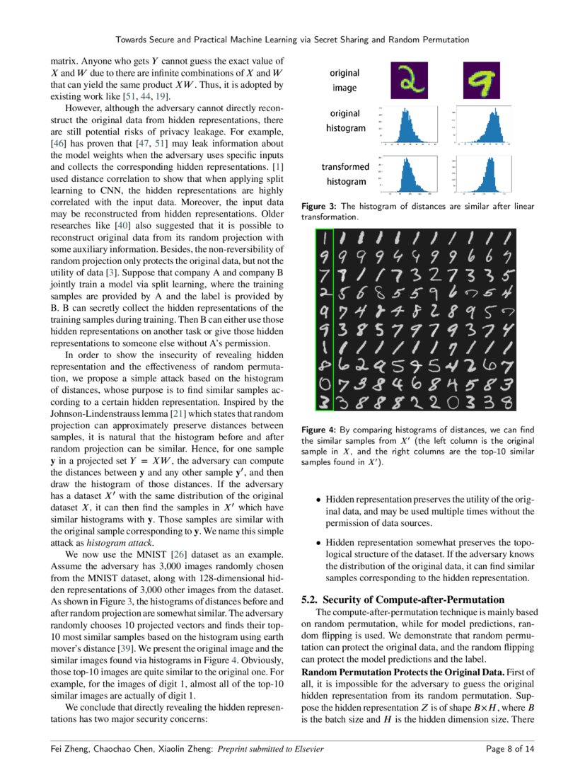 Towards Secure And Practical Machine Learning Via Secret Sharing And Random Permutation Deepai