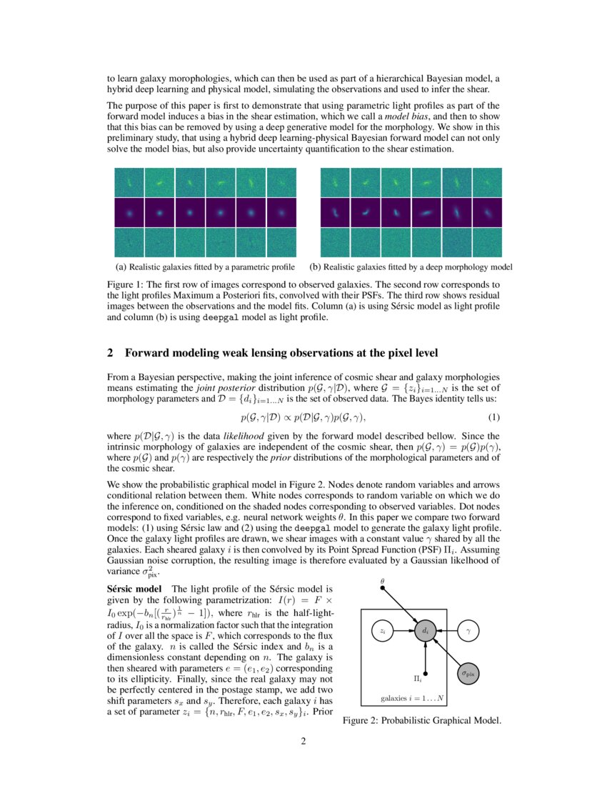 Towards Solving Model Bias In Cosmic Shear Forward Modeling Deepai