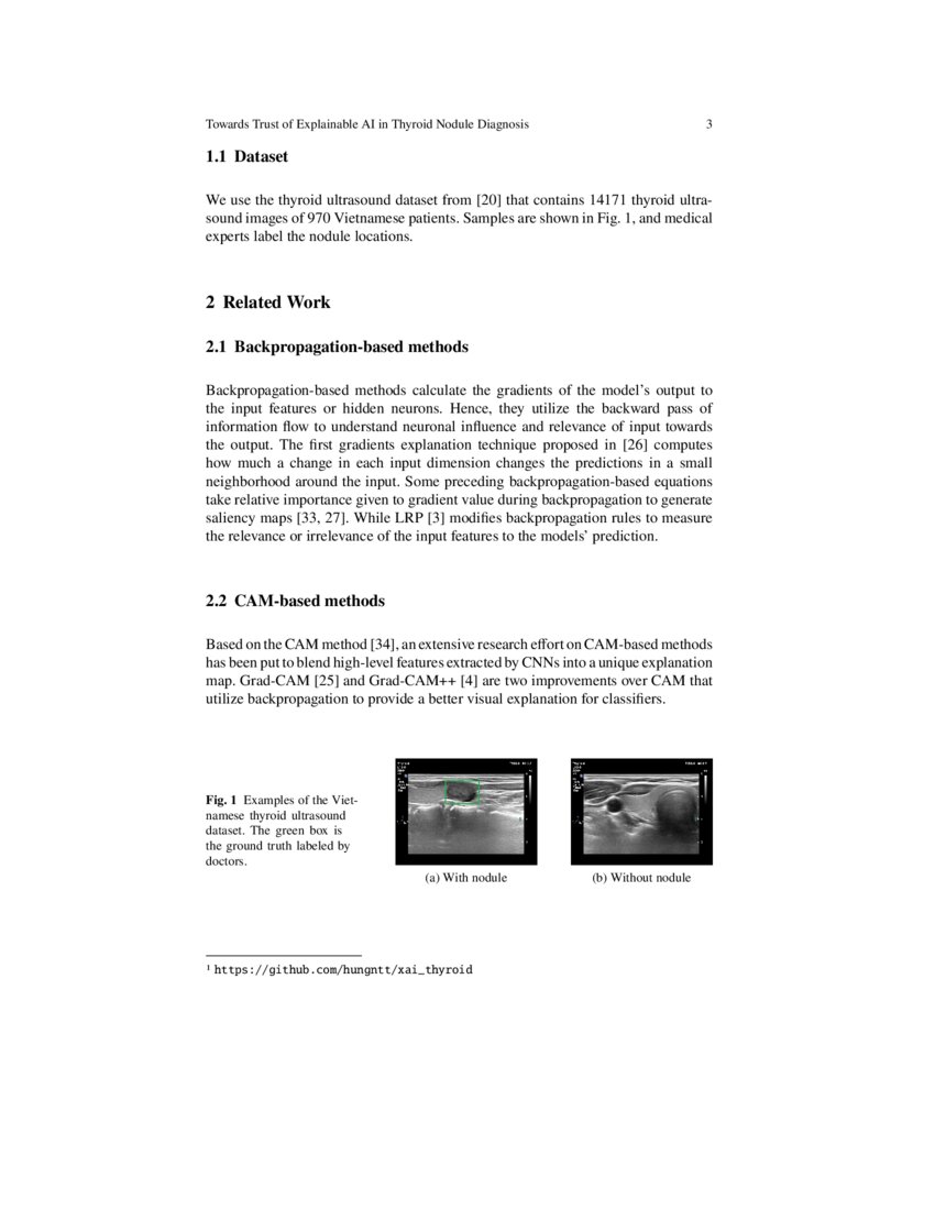 Towards Trust of Explainable AI in Thyroid Nodule Diagnosis | DeepAI