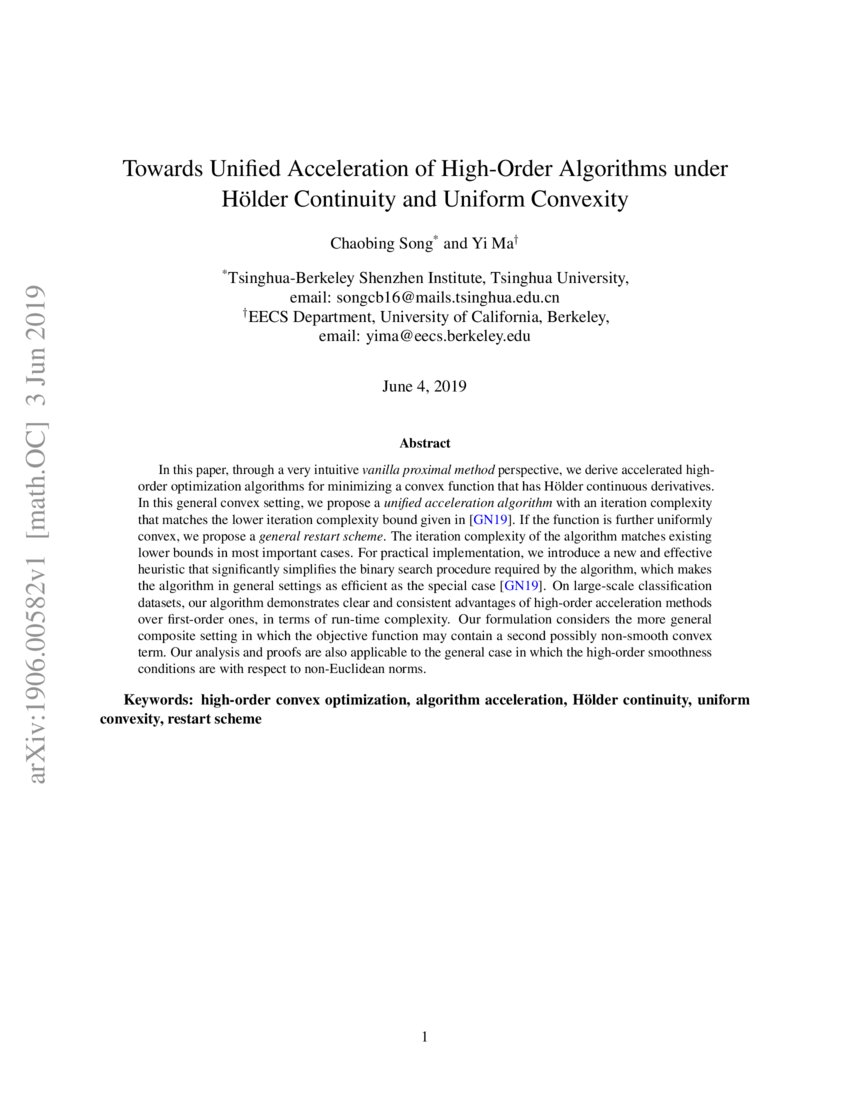 Towards Unified Acceleration Of High Order Algorithms Under Hölder