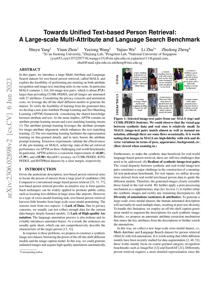 Towards Unified Text-based Person Retrieval: A Large-scale Multi-Attribute and Language Search ...