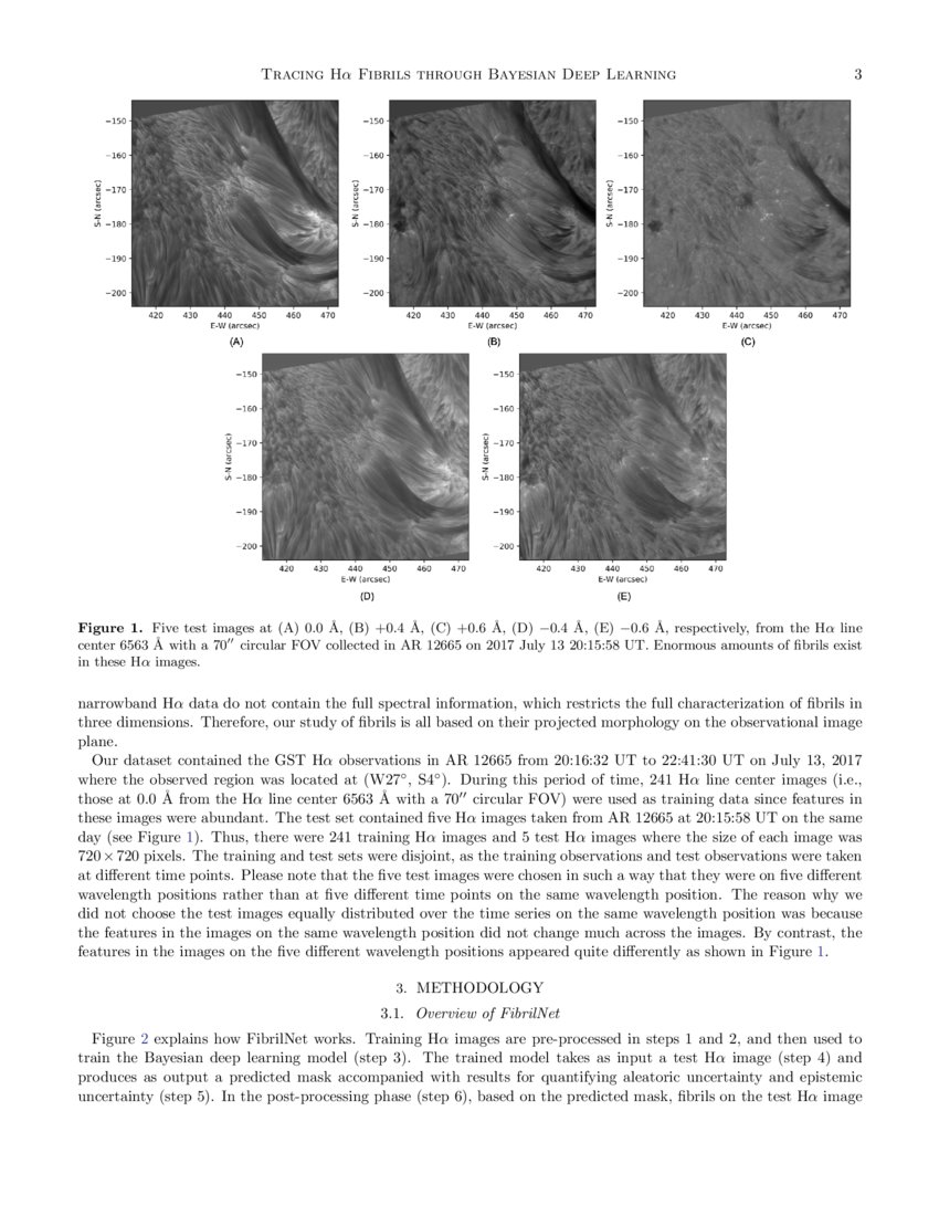 Tracing Halpha Fibrils through Bayesian Deep Learning | DeepAI