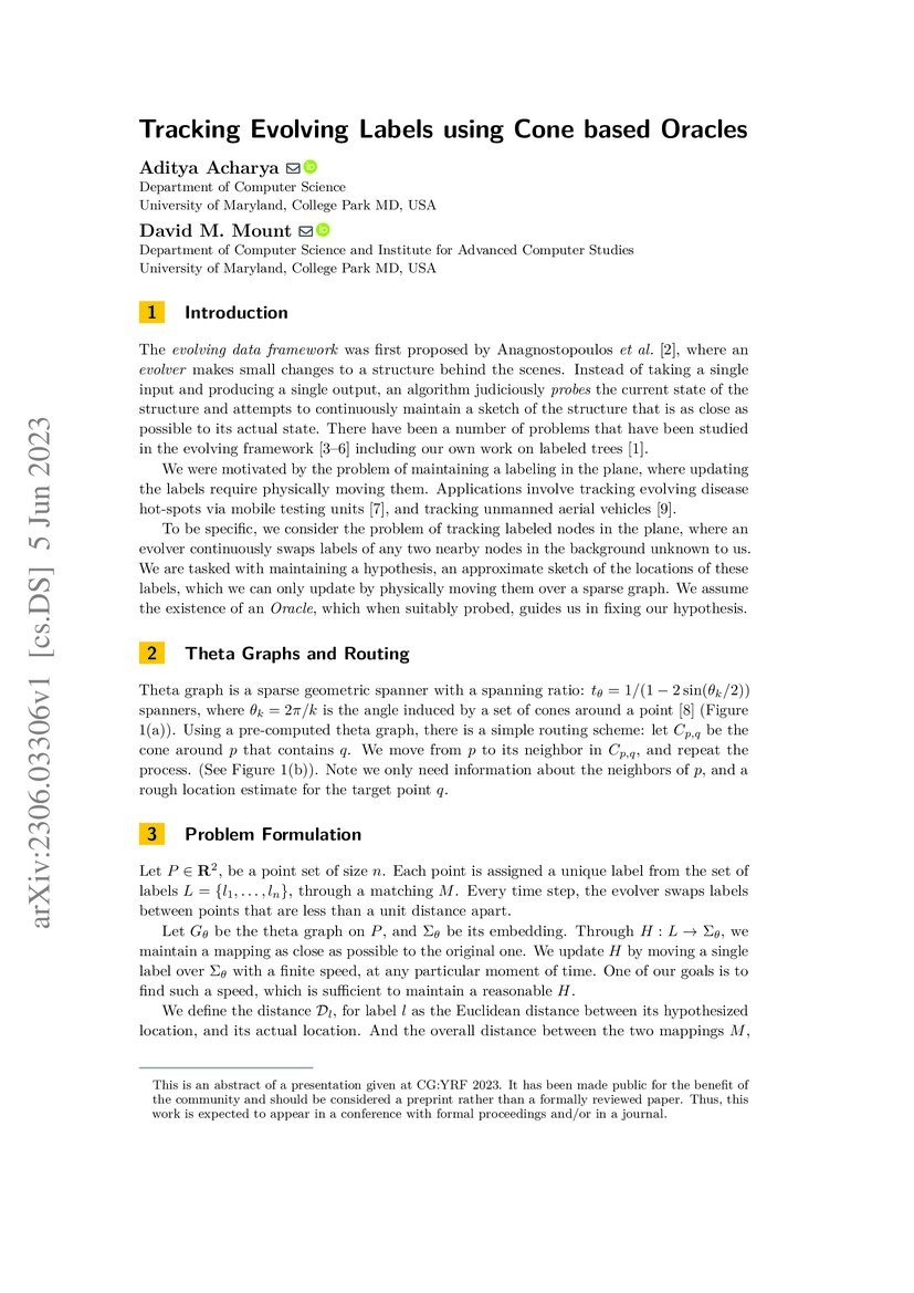Tracking Evolving labels using Cone based Oracles | DeepAI