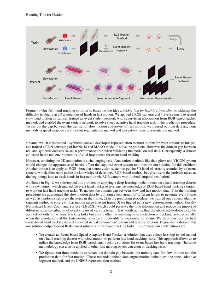 Tracking Fast by Learning Slow: An Event-based Speed Adaptive Hand ...