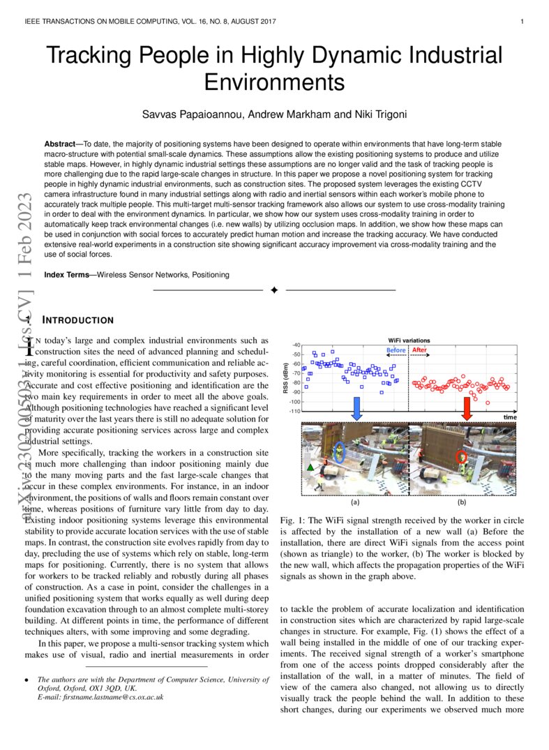 Tracking People in Highly Dynamic Industrial Environments | DeepAI