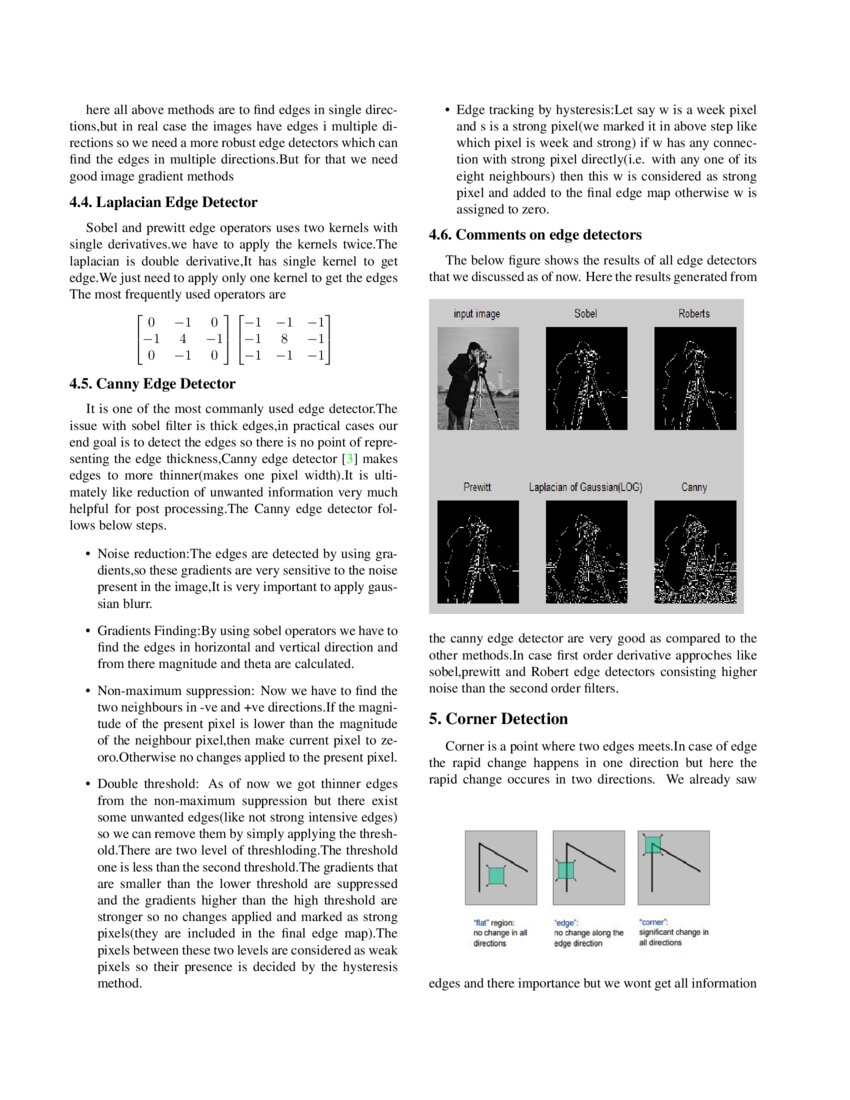 Traditional methods in Edge, Corner and Boundary detection | DeepAI