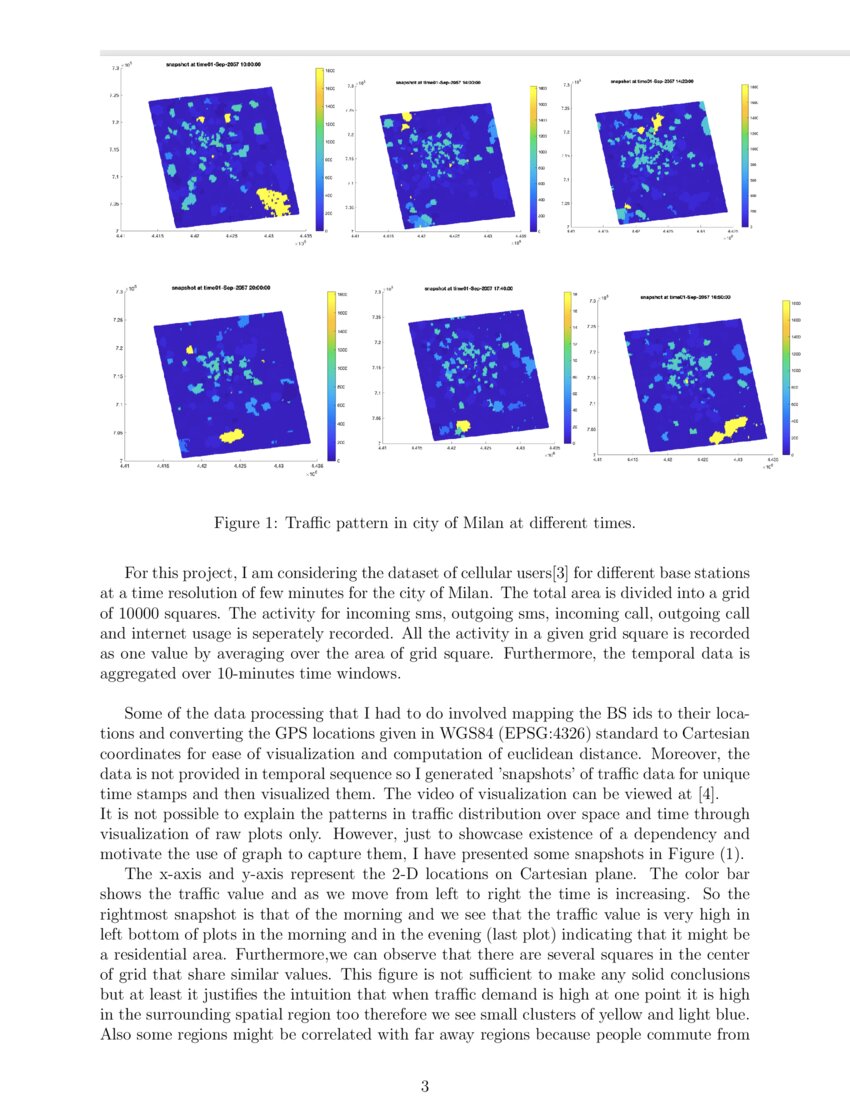 Traffic Prediction In Cellular Networks Using Graph Neural Networks