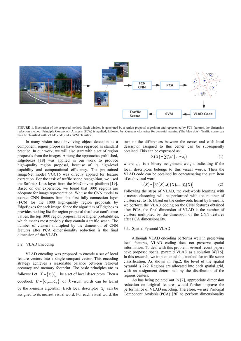 Traffic scene recognition based on deep cnn and vlad spatial pyramids ...