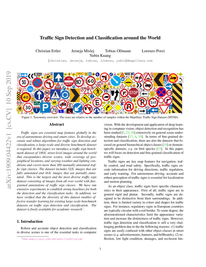 Traffic Sign Detection and Classification around the World | DeepAI