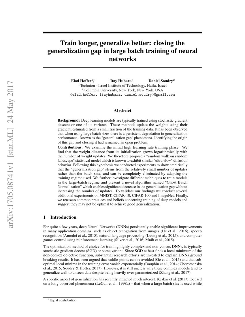 Train Longer Generalize Better Closing The Generalization Gap In
