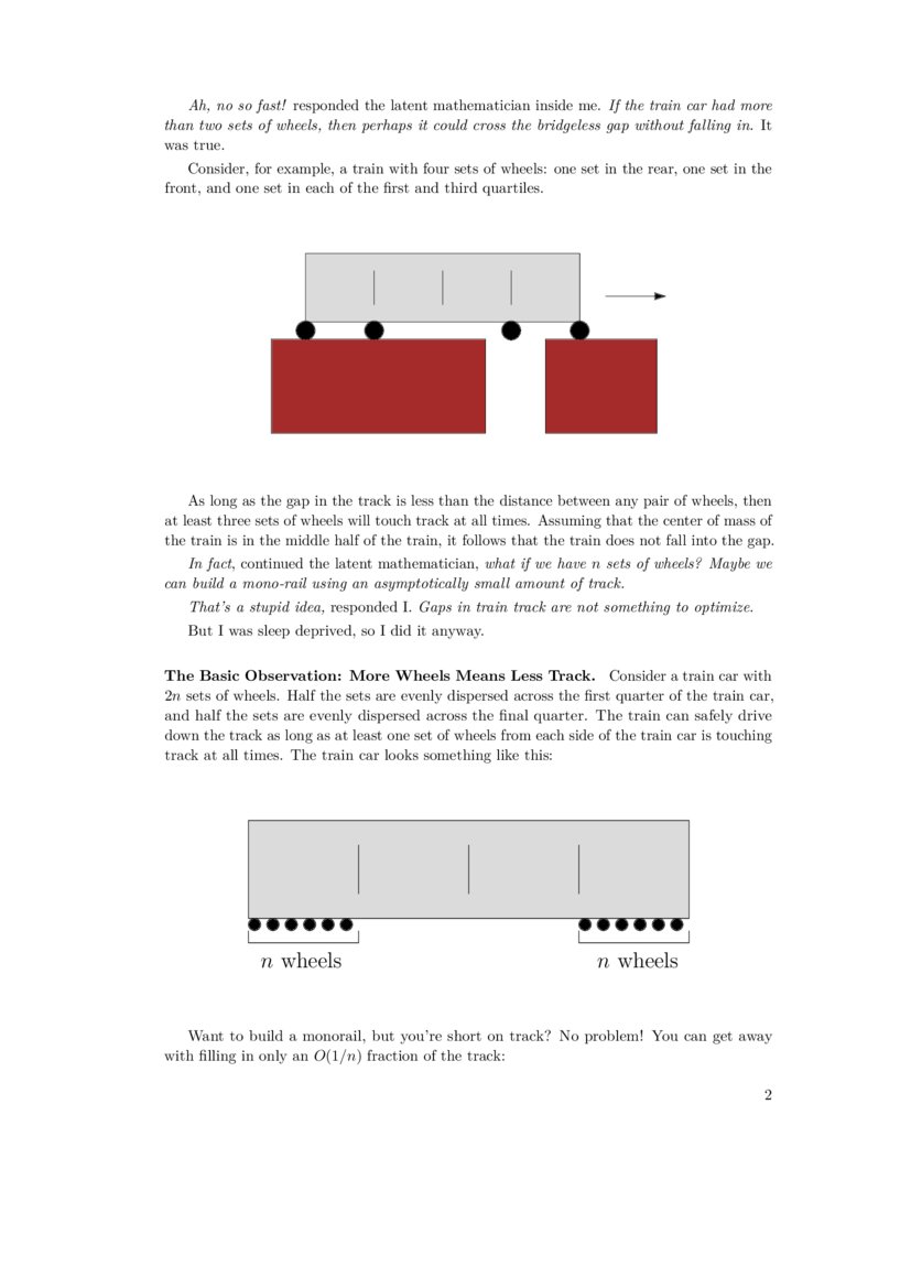 Train Tracks with Gaps: Applying the Probabilistic Method to Trains ...