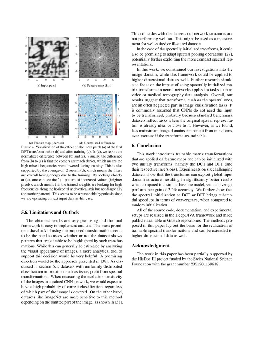Trainable Spectrally Initializable Matrix Transformations in Convolutional Neural Networks | DeepAI
