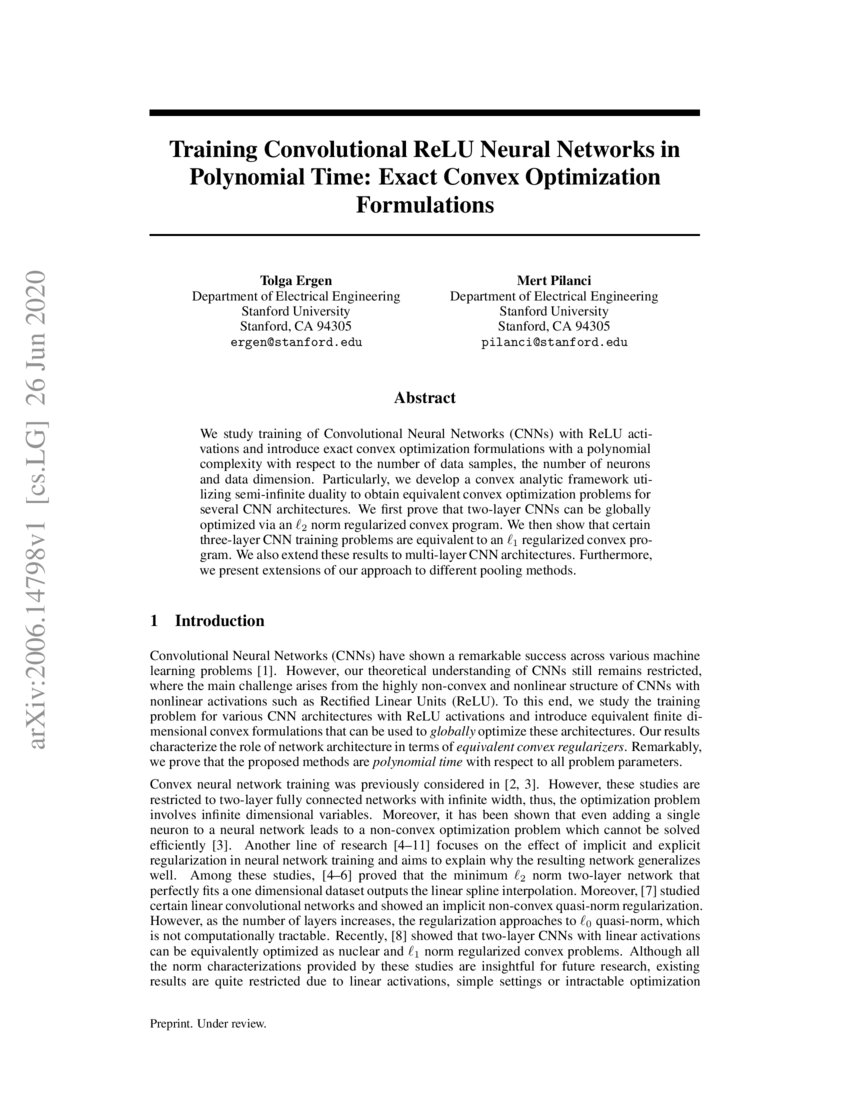 Implicit Convex Regularizers Of Cnn Architectures Convex Optimization Of Two And Three Layer