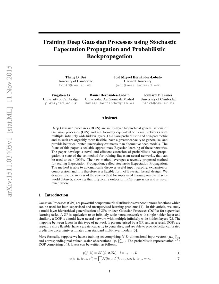 Training Deep Gaussian Processes Using Stochastic Expectation 4953