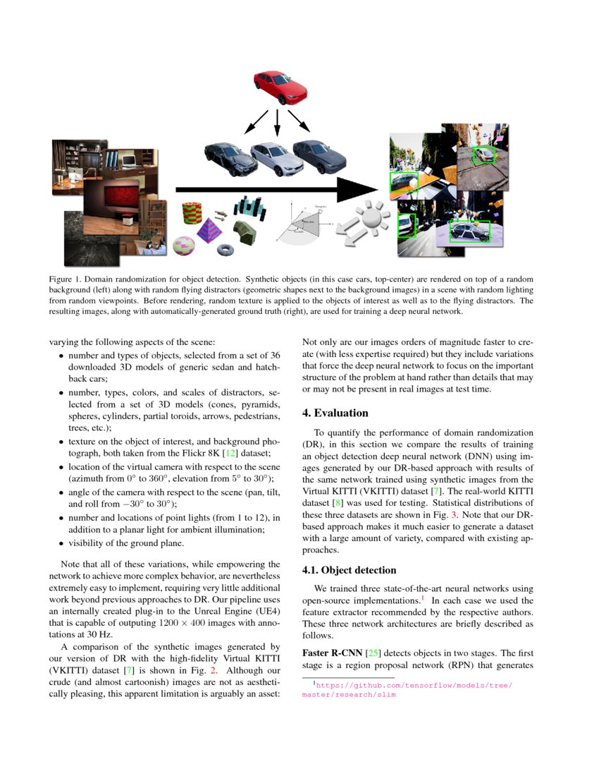 Training Deep Networks With Synthetic Data Bridging The Reality Gap By