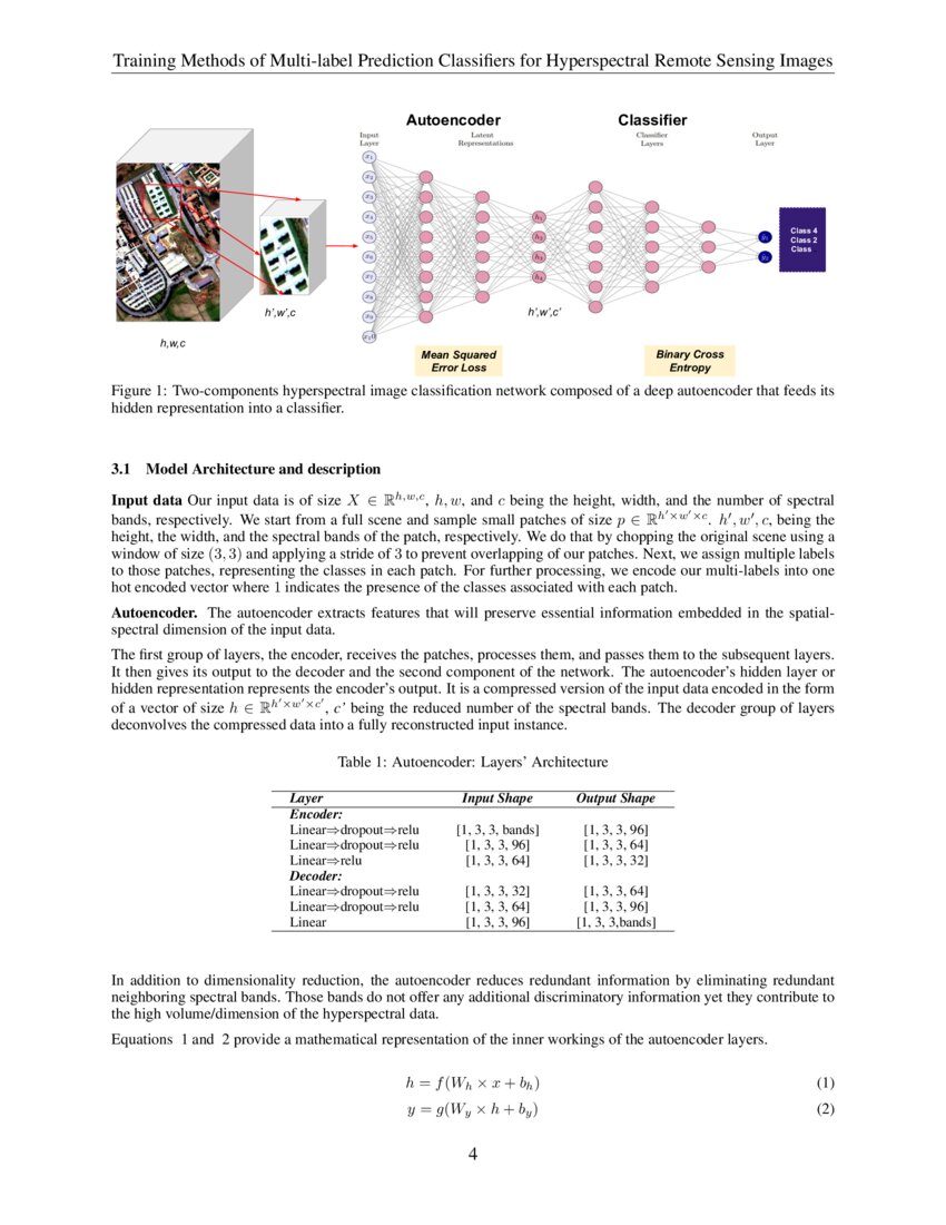 Training Methods Of Multi Label Prediction Classifiers For Hyperspectral Remote Sensing Images 8968