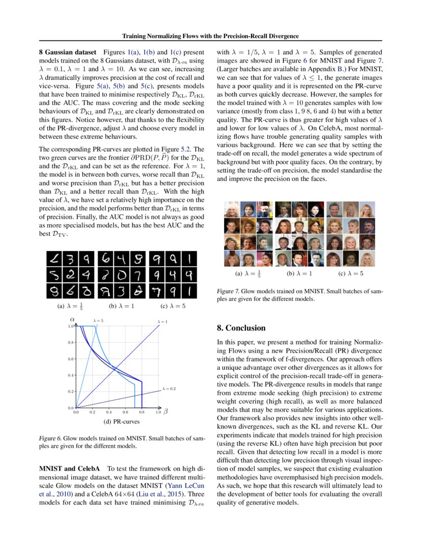 Training Normalizing Flows with the Precision-Recall Divergence | DeepAI