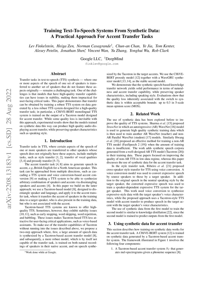 Training Text-To-Speech Systems From Synthetic Data: A Practical ...