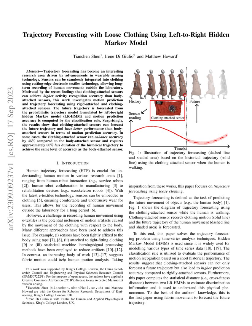Trajectory Forecasting With Loose Clothing Using Left To Right Hidden