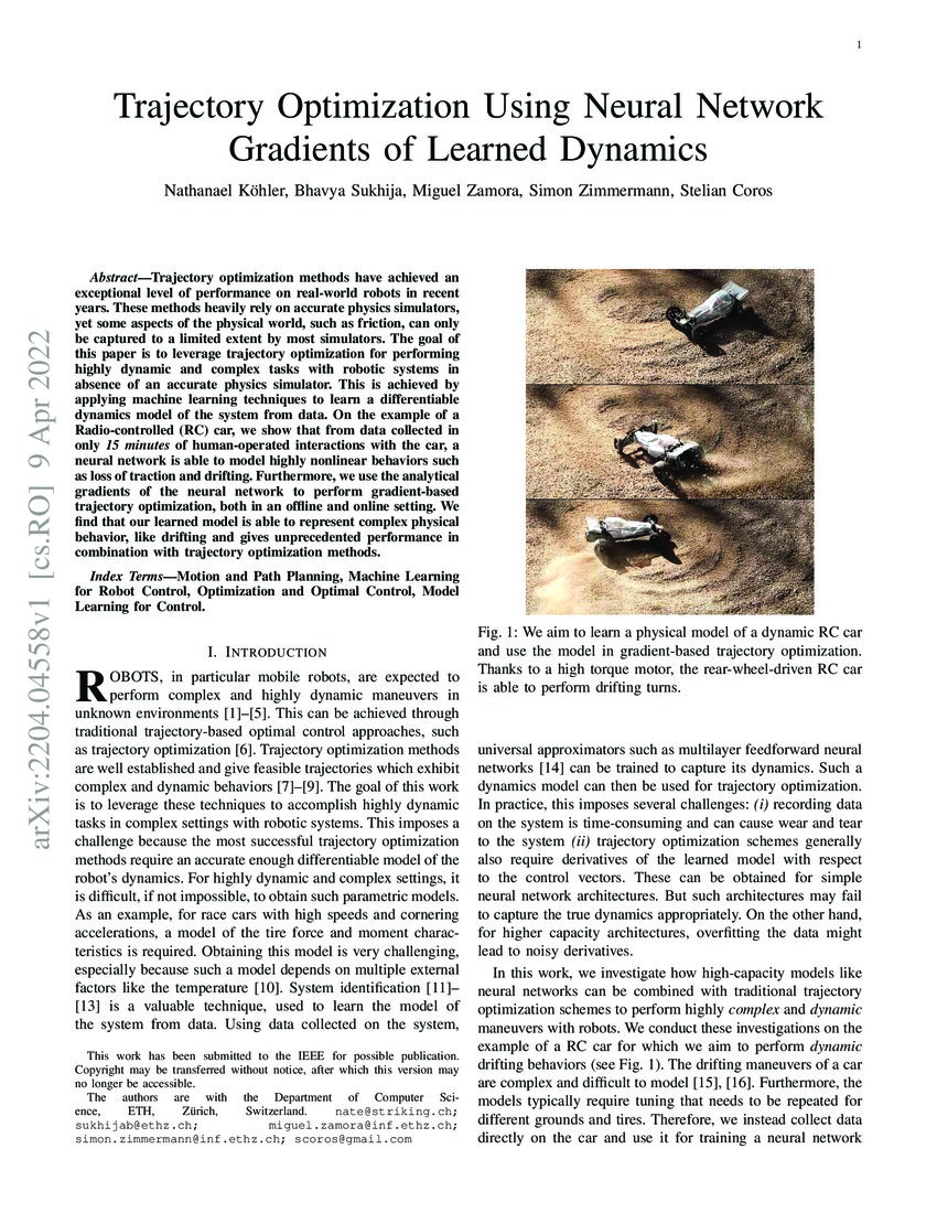 Trajectory Optimization Using Neural Network Gradients Of Learned Dynamics Deepai