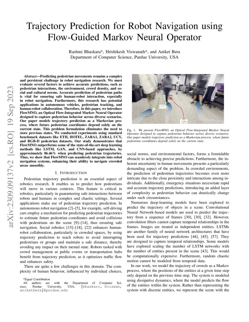 Trajectory Prediction for Robot Navigation using Flow-Guided Markov ... Trajectory Prediction for Robot Navigation using Flow-Guided Markov ...
