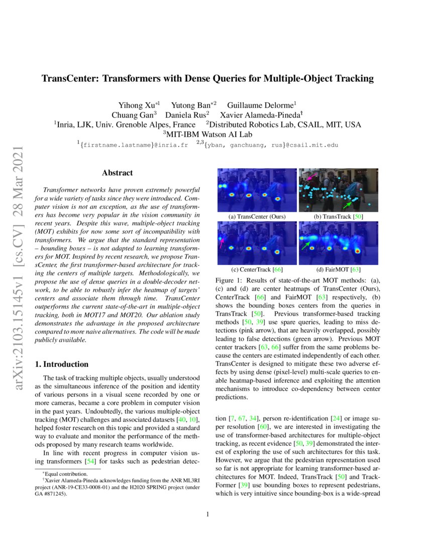 Transcenter Transformers With Dense Queries For Multiple Object