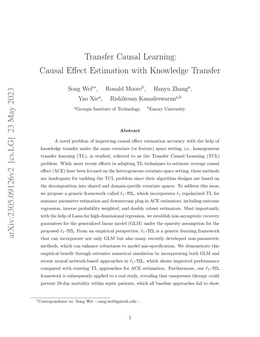 Transfer Causal Learning Causal Effect Estimation With Knowledge